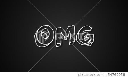 Funny text OMG with frame like worms, Oh My God... - Stock Illustration ...