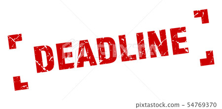 deadline stamp. deadline square grunge sign. - Stock Illustration ...