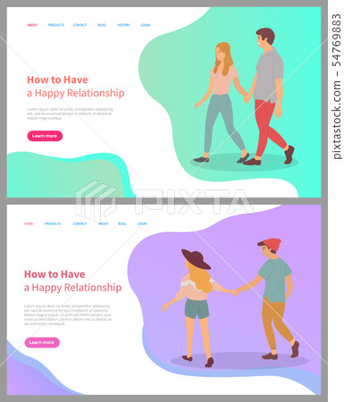 How to Build Happy Relationship People in Love - Stock Illustration ...