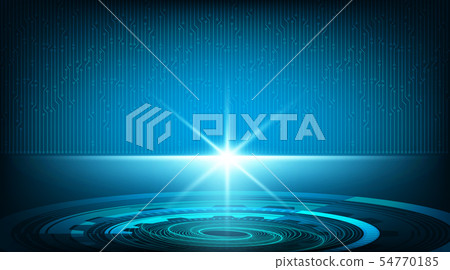 Circuit Line Presentation Projector Technology - Stock Illustration ...