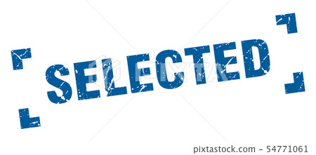 selected stamp. selected square grunge sign. - Stock Illustration ...