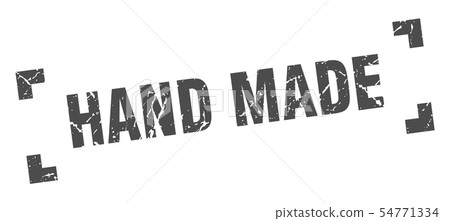 hand made stamp. hand made square grunge sign. - Stock Illustration ...
