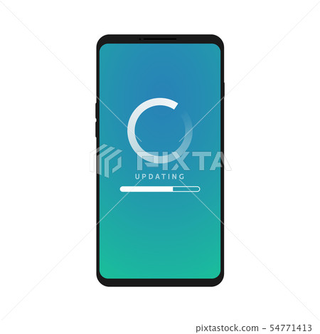 Mobile update icon, software upgrade phone.... - Stock Illustration ...