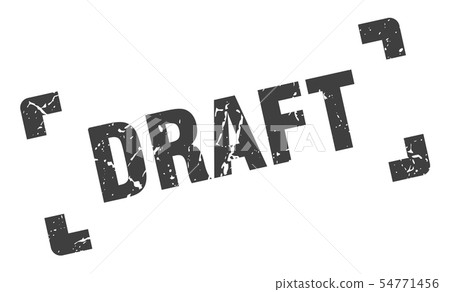draft stamp. draft square grunge sign. draft - Stock Illustration ...