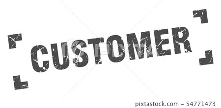 customer stamp. customer square grunge sign. - Stock Illustration ...
