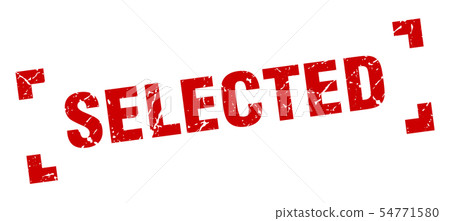 selected stamp. selected square grunge sign. - Stock Illustration ...
