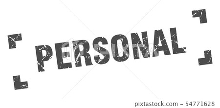 personal stamp. personal square grunge sign. - Stock Illustration ...