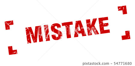 mistake stamp. mistake square grunge sign. mistake - Stock Illustration ...