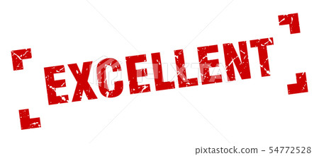 excellent stamp. excellent square grunge sign. - Stock Illustration ...