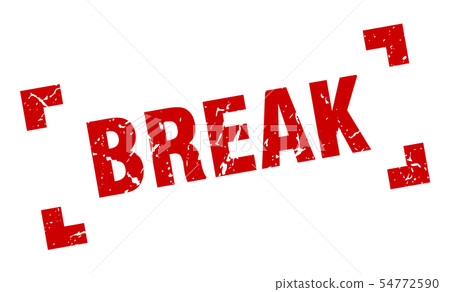 break stamp. break square grunge sign. break - Stock Illustration ...