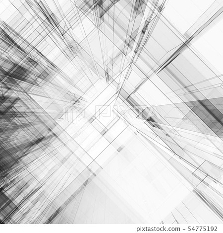 Abstract architecture 3d rendering - Stock Illustration [54775192] - PIXTA