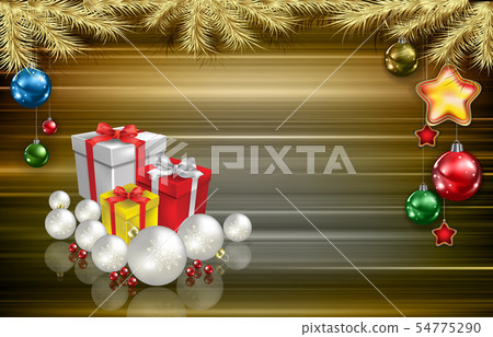 Abstract greeting with gifts and decorations - Stock Illustration ...
