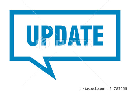 update sign. update square speech bubble. update - Stock Illustration ...