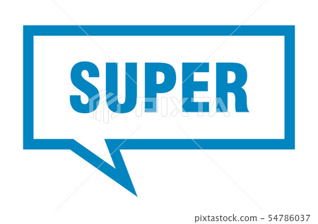 super sign. super square speech bubble. super - Stock Illustration ...