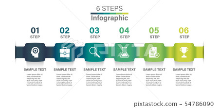 Abstract ribbon timeline infographics template - Stock Illustration ...