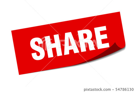 share sticker. share square isolated sign. share - Stock Illustration ...
