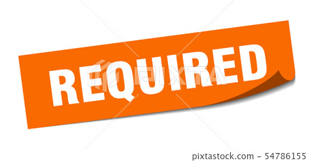 required sticker. required square isolated sign. - Stock Illustration ...