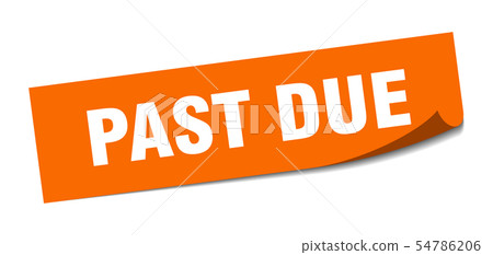 past due sticker. past due square isolated sign. - Stock Illustration ...