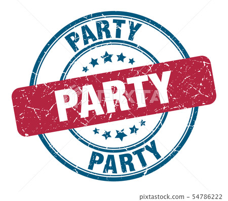 party stamp. party round grunge sign. party - Stock Illustration ...
