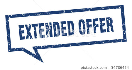 extended offer sign. extended offer square speech - Stock Illustration ...