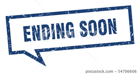 ending soon sign. ending soon square speech - Stock Illustration ...