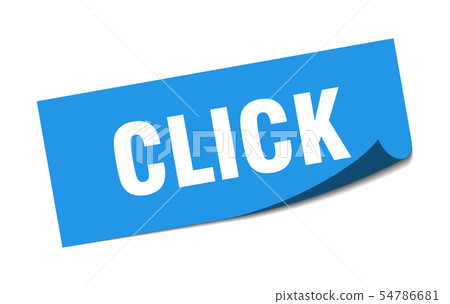 click sticker. click square isolated sign. click - Stock Illustration ...