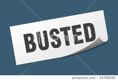 busted sticker. busted square isolated sign. - Stock Illustration ...