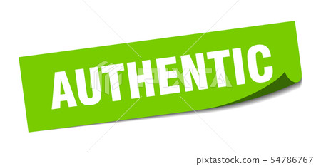 authentic sticker. authentic square isolated sign. - Stock Illustration ...