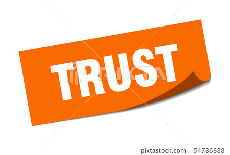 trust sticker. trust square isolated sign. trust - Stock Illustration ...