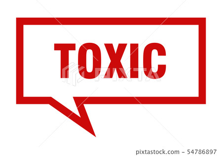 toxic sign. toxic square speech bubble. toxic - Stock Illustration ...