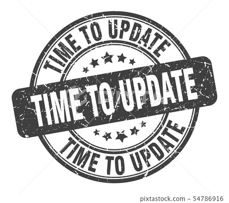 time to update stamp. time to update round grunge - Stock Illustration ...