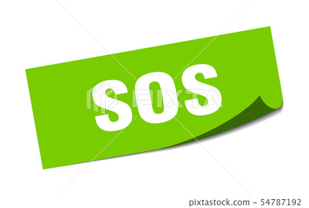 sos sticker. sos square isolated sign. sos-插圖素材 [54787192] - PIXTA圖庫