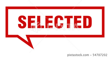 selected sign. selected square speech bubble. - Stock Illustration ...