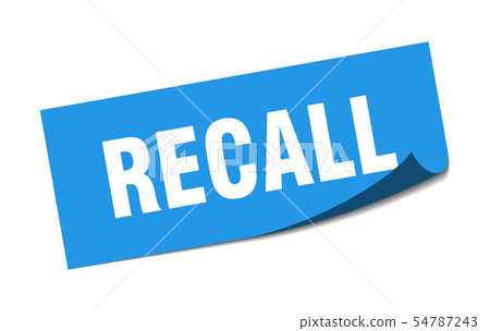 recall sticker. recall square isolated sign. - Stock Illustration ...