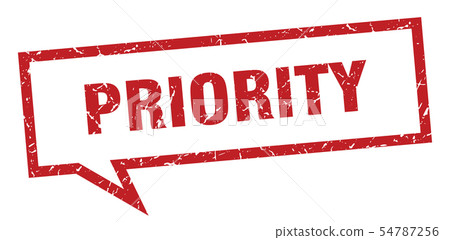 priority sign. priority square speech bubble. - Stock Illustration ...