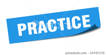 practice sticker. practice square isolated sign. - Stock Illustration ...