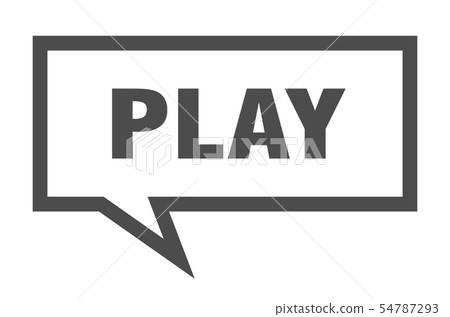 play sign. play square speech bubble. play - Stock Illustration ...