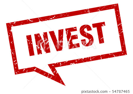 invest sign. invest square speech bubble. invest - Stock Illustration ...