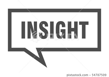 insight sign. insight square speech bubble. - Stock Illustration ...