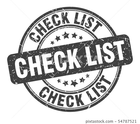 check list stamp. check list round grunge sign. - Stock Illustration ...