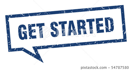 get started sign. get started square speech - Stock Illustration ...