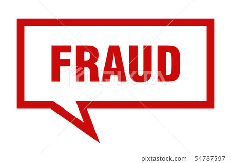 fraud sign. fraud square speech bubble. fraud - Stock Illustration ...