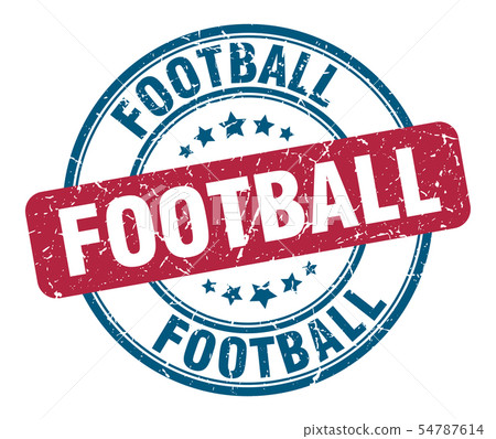 football stamp. football round grunge sign. - Stock Illustration ...