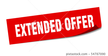 extended offer sticker. extended offer square-插圖素材 [54787890] - PIXTA圖庫