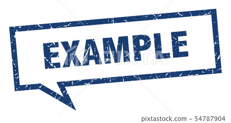 example sign. example square speech bubble.-插圖素材 [54787904] - PIXTA圖庫