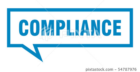 compliance sign. compliance square speech bubble. - Stock Illustration ...