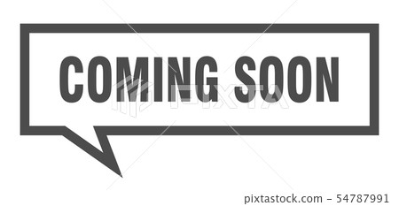 coming soon sign. coming soon square speech - Stock Illustration ...