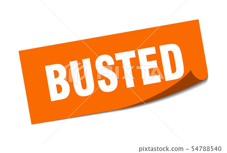 busted sticker. busted square isolated sign. - Stock Illustration ...