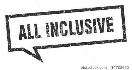 all inclusive sign. all inclusive square speech - Stock Illustration ...