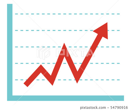 Arrow icon arrow line up graph line graph - Stock Illustration ...